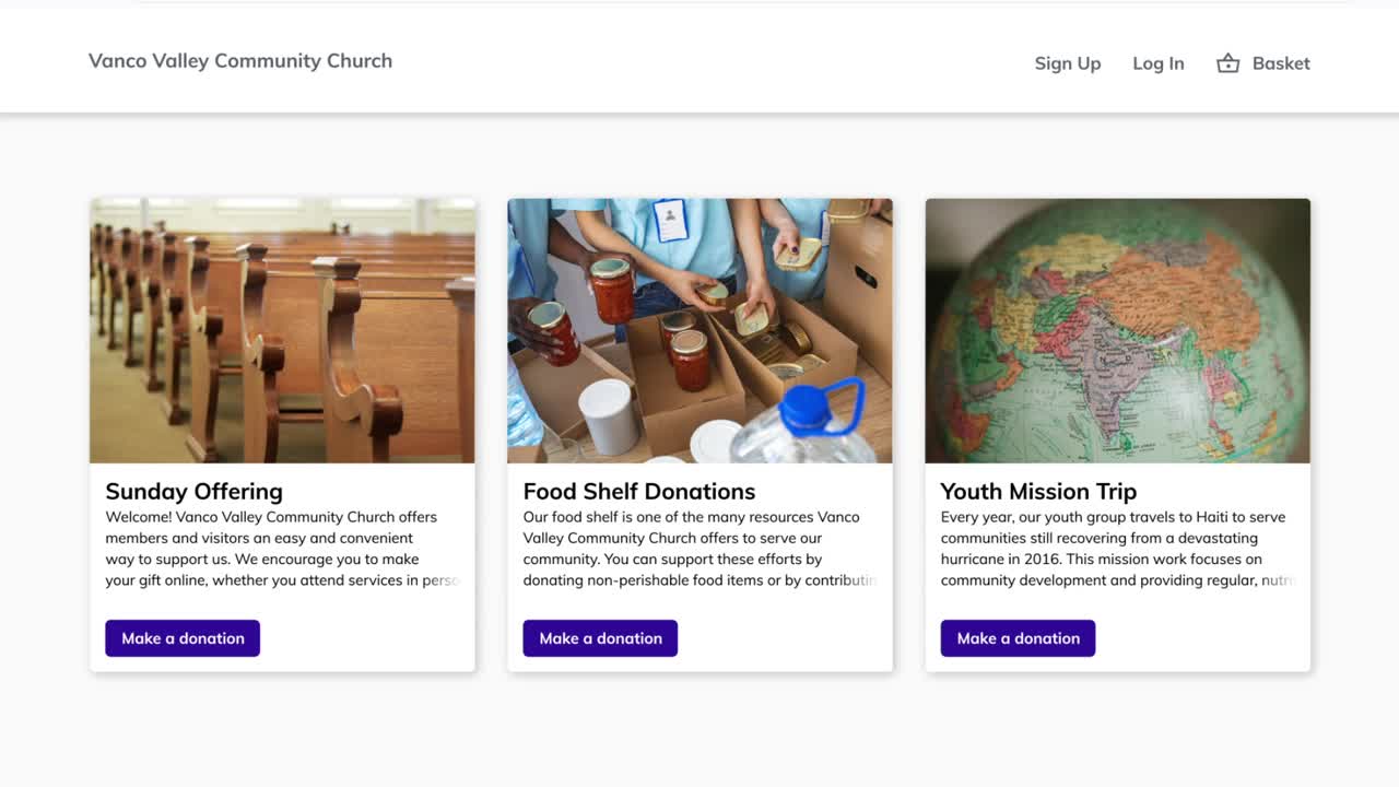 VANCO: SIMPLE. SECURE. STORY-CENTERED GIVING. - Center for Faith and Giving